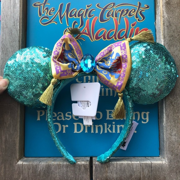 Disney | Accessories | Disney Jasmine Aladdin Mickey Mouse Ears Nwt ...
